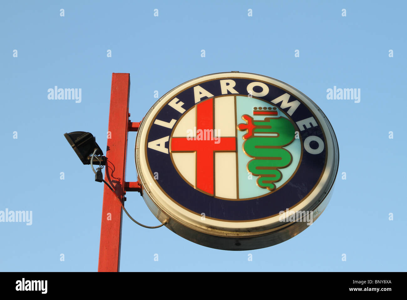 Alfa Romeo sign - Milano Italy 2010 Stock Photo - Alamy
