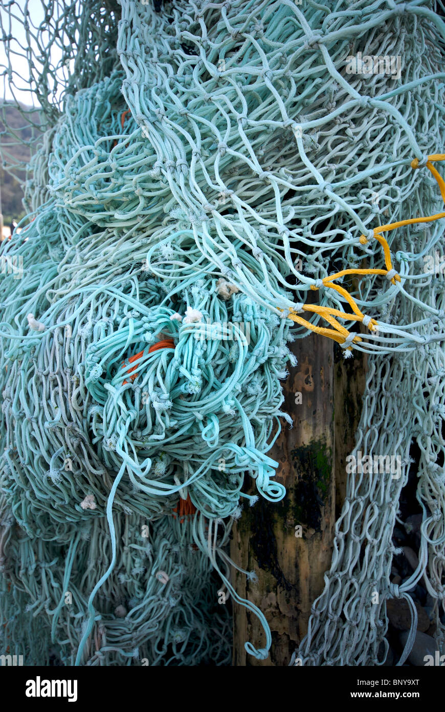 Lynmouth Devon UK Harbor Harbour Fishing Net Stock Photo - Alamy