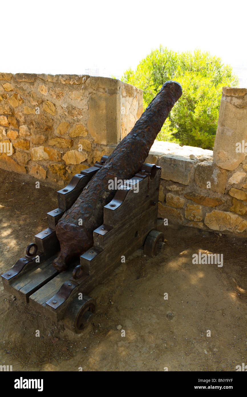 Medieval Canon at morrow, Denia Spain Stock Photo - Alamy