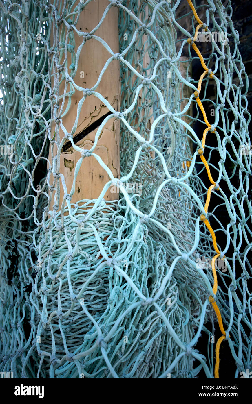 Lynmouth Devon UK Harbor Harbour Fishing Net Stock Photo - Alamy
