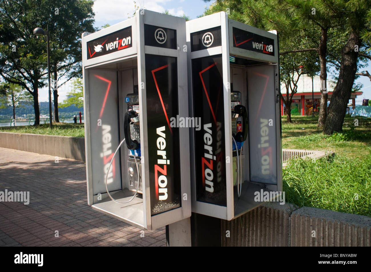 A Verizon pay phone is seen in New York on Saturday, July 31, 2010 ...
