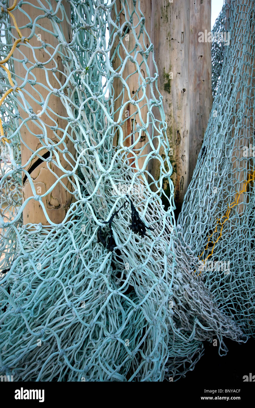 Lynmouth Devon UK Harbor Harbour Fishing Net Stock Photo - Alamy