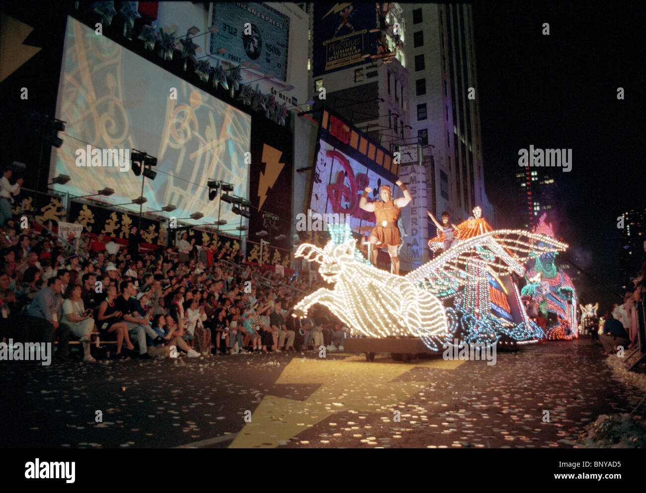 The Disney Electric Parade through Times Square on June 14, 1997. (© Frances M. Roberts Stock ...