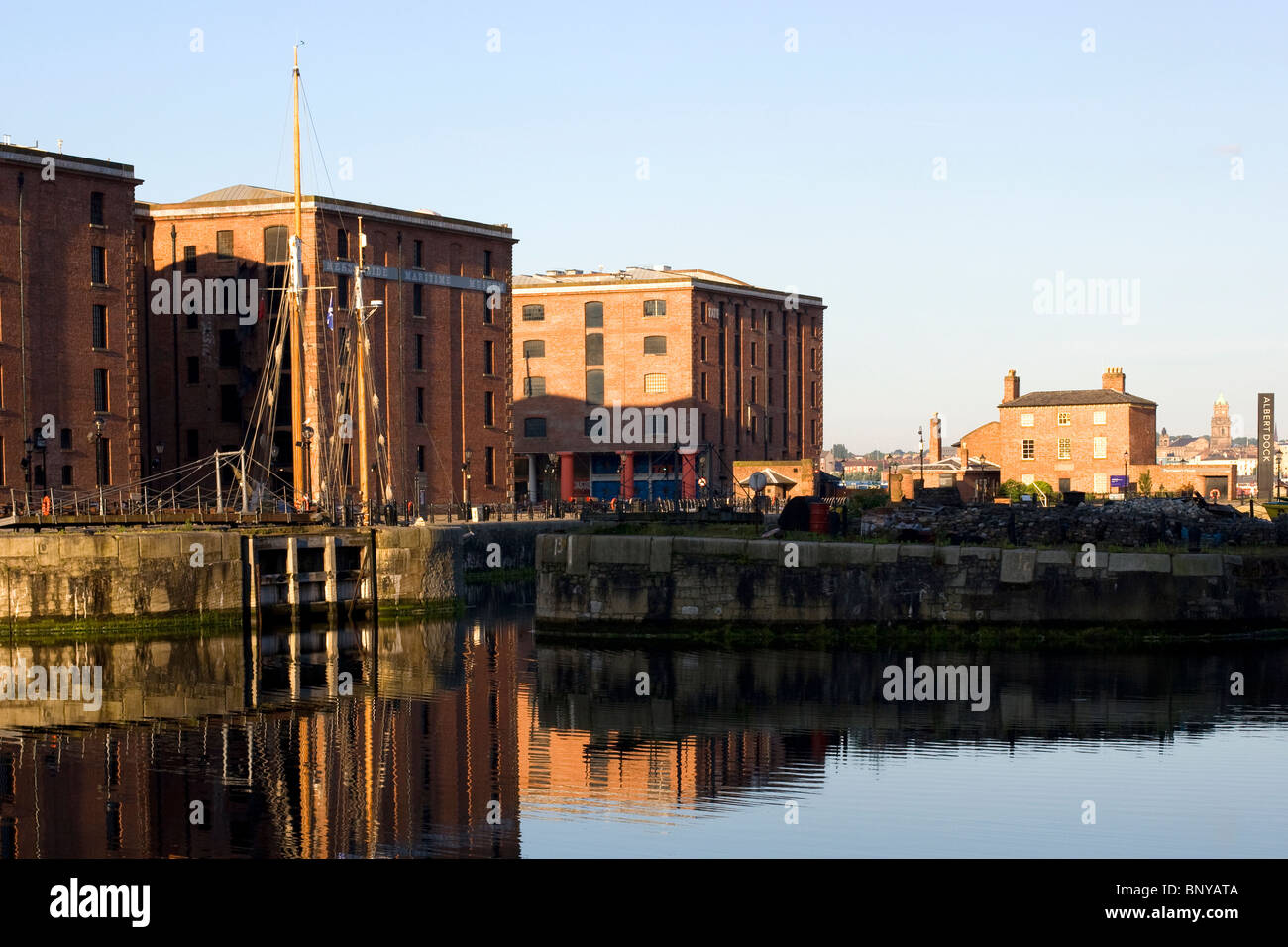 The Maritime Museum and other buildings in the Albert Dock, Liverpool ...