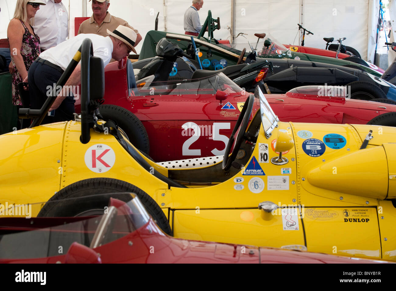 Connaught A4 and Ferrari Dino 246 racing cars at Silverstone Classic ...