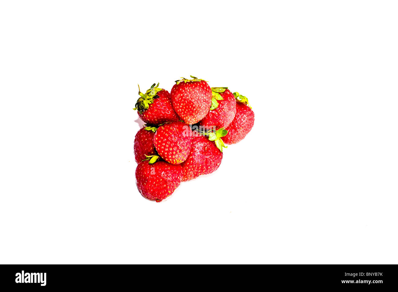 Strawberries isolated on white background Stock Photo - Alamy