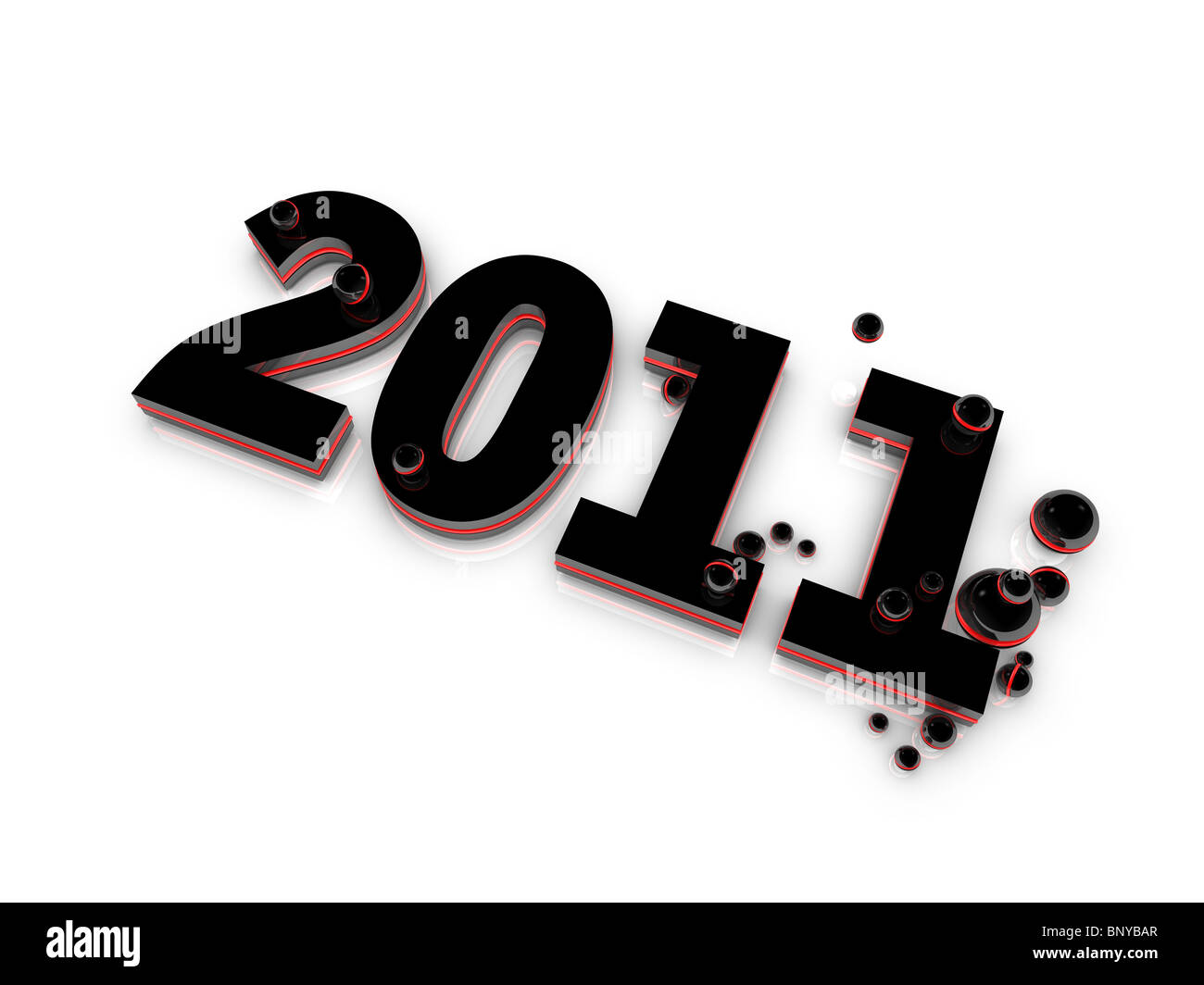 3d image, year 2011, isolated over white background Stock Photo - Alamy