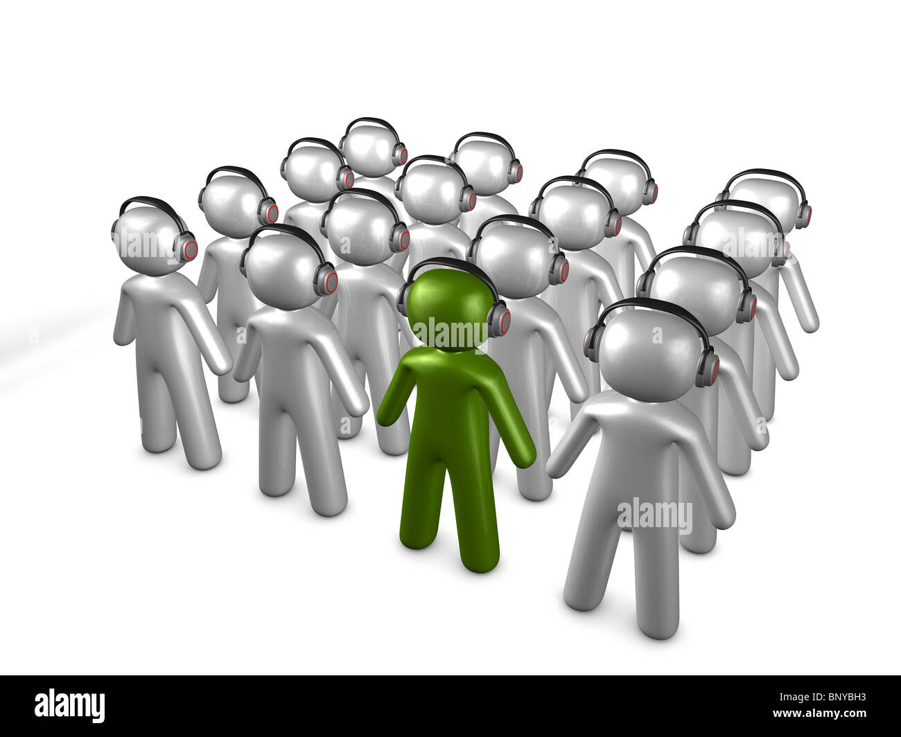 3d image, conceptual active listener Stock Photo - Alamy