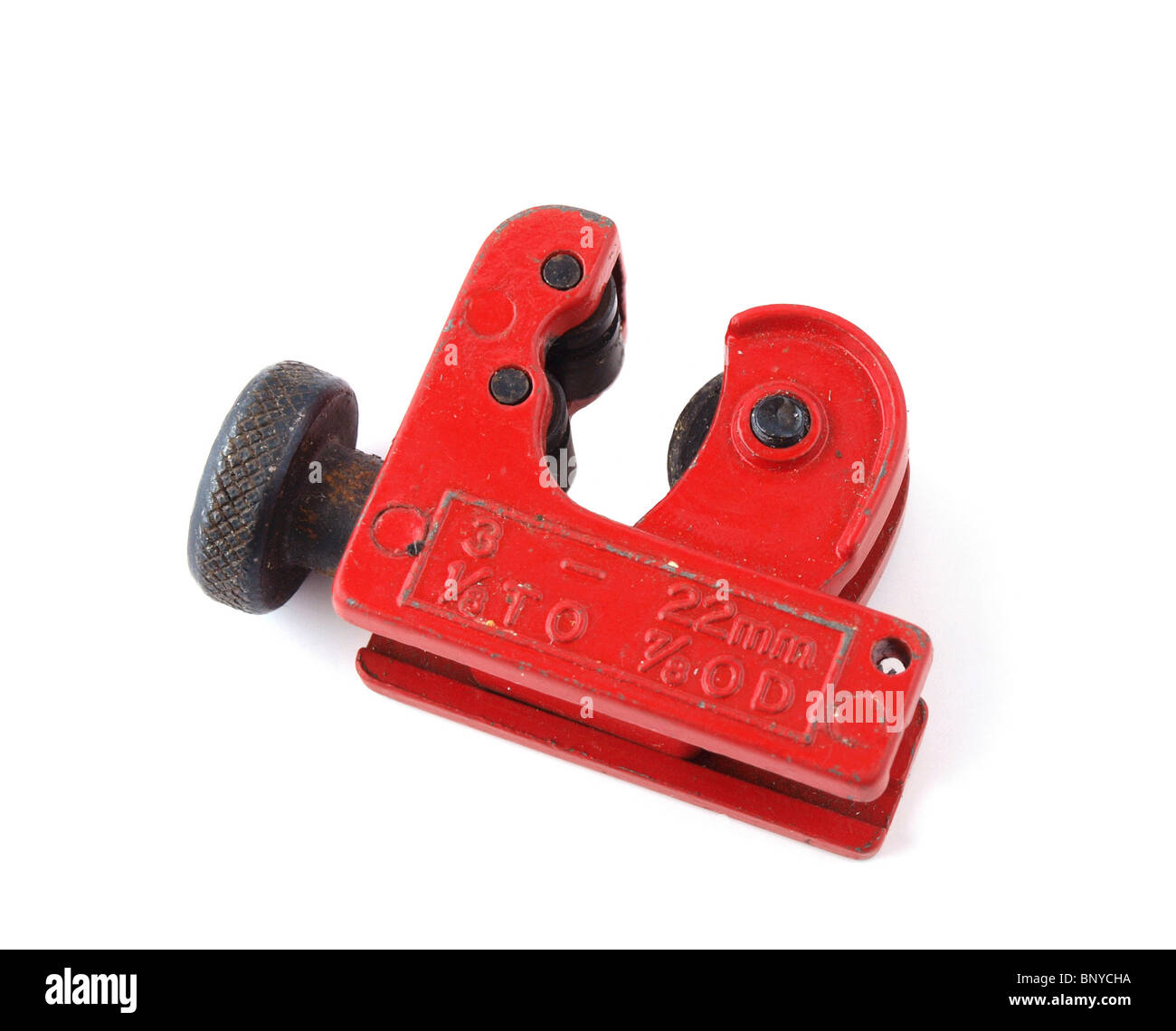 Copper tube cutter on a white background Stock Photo - Alamy