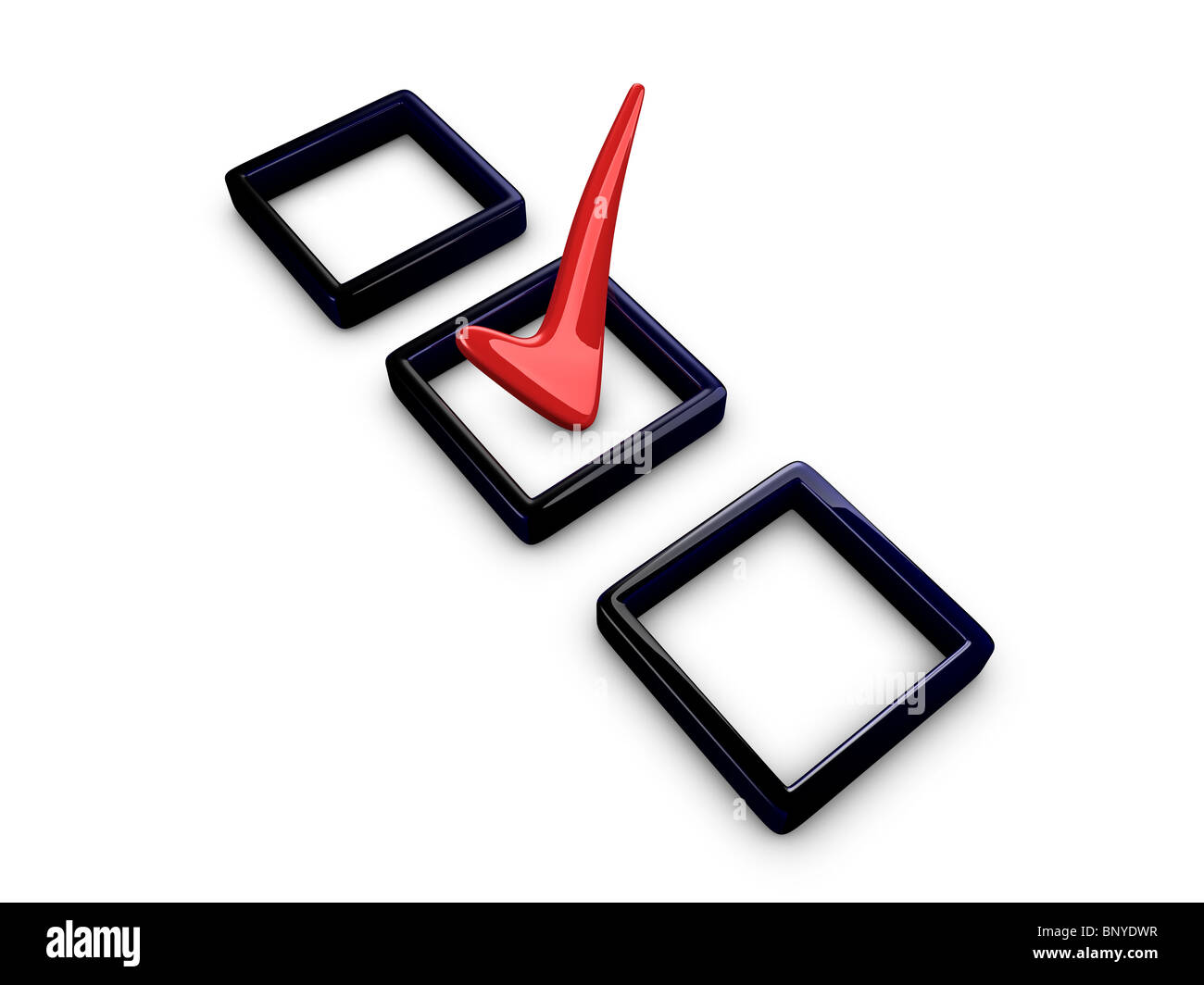 3d image, 3d tick box isolated over white background Stock Photo - Alamy