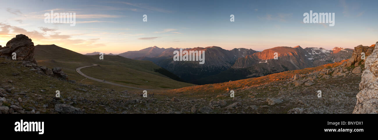 Sunrise at Rock Cut, on Trail Ridge Road, from Rocky Mountain National ...