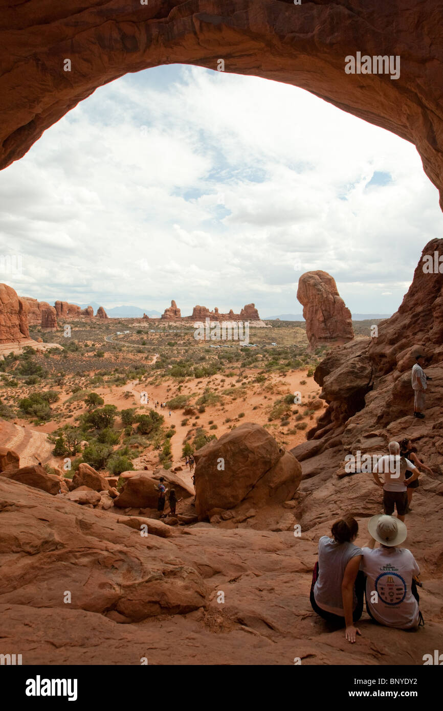 Double Arch, Arches National Park, Utah, USA Stock Photo - Alamy