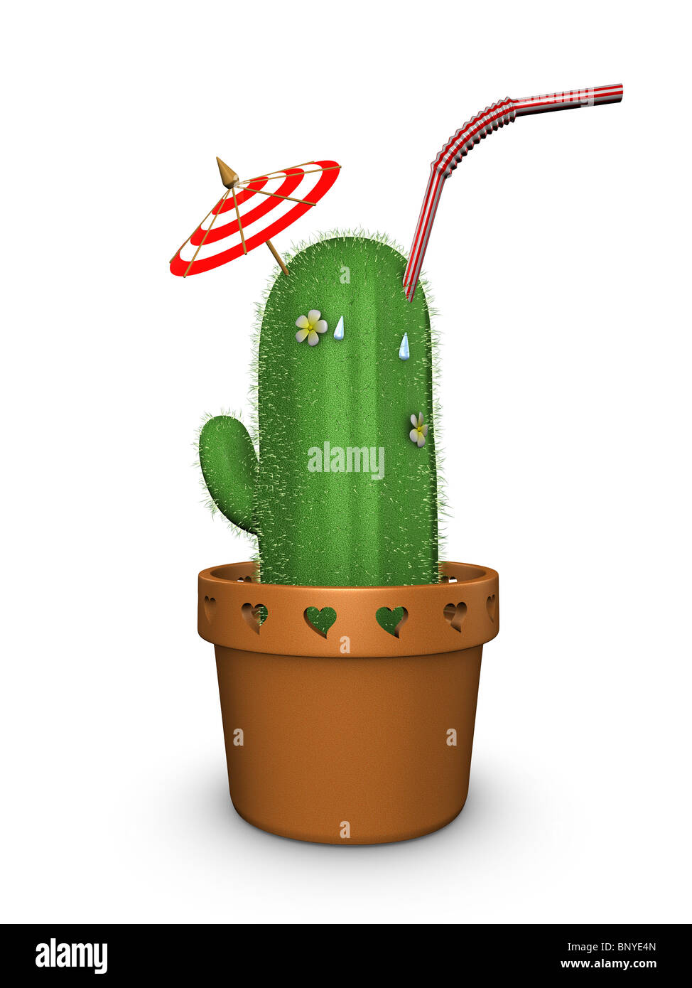 3d image, Conceptual Cactus juice Stock Photo - Alamy