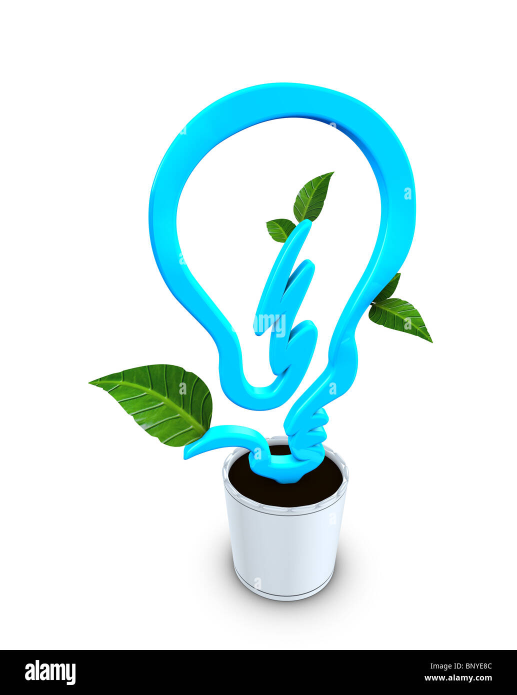 3d image, Concept of clean energy, Eco-friendly Stock Photo - Alamy