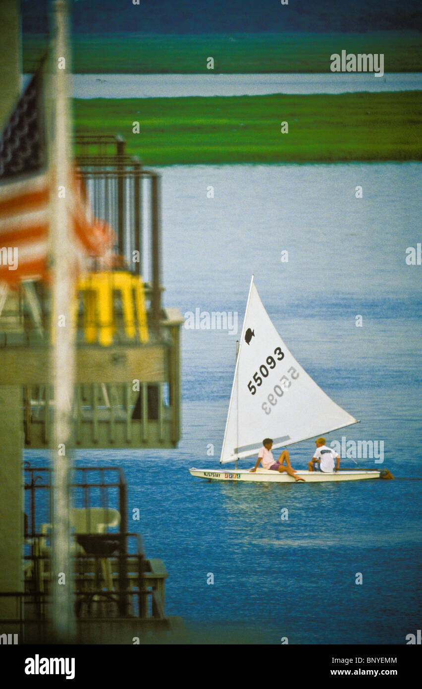 Two sailors navigate sunfish in ocean Stock Photo - Alamy