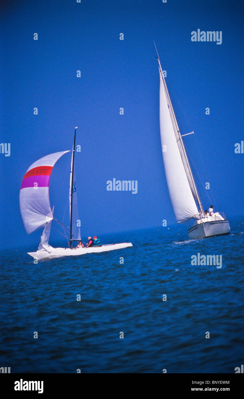 Two boats float on sea hi-res stock photography and images - Alamy