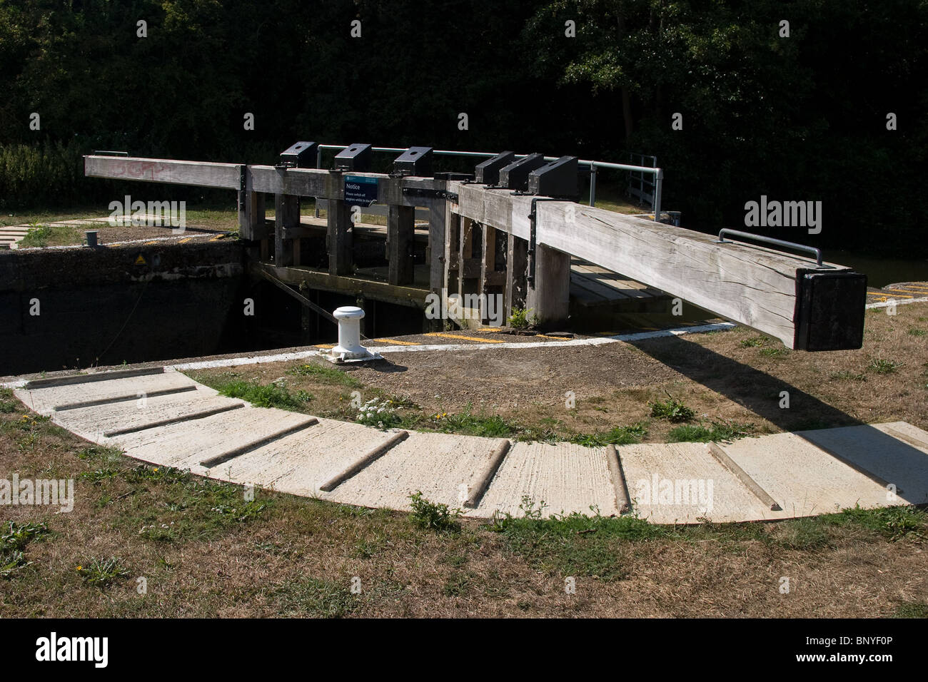 lock entrance closed gates concrete path grip Stock Photo - Alamy