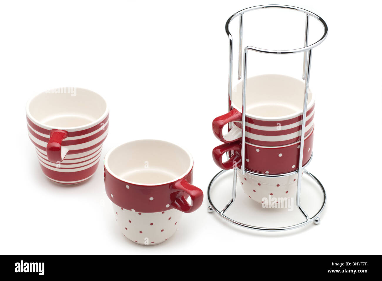 Red white striped pottery hi-res stock photography and images - Alamy