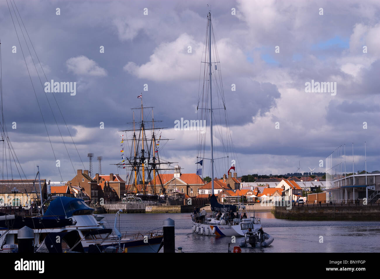 TALL SHIP MARGHERITA ENTERING HARTLEPOOL MARINA AFTER FINISHING THE ...