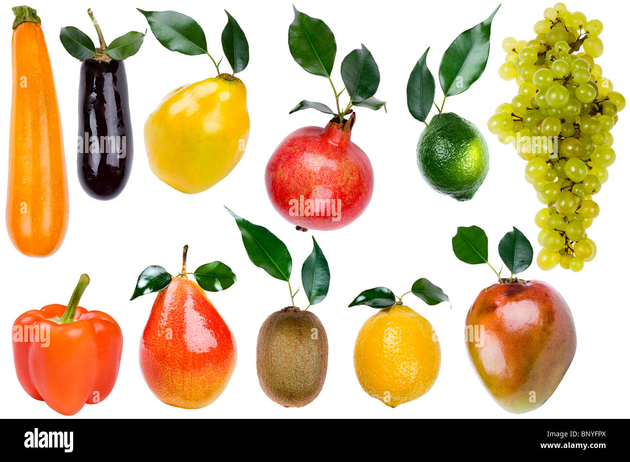 object on white - Fresh food on white Stock Photo - Alamy