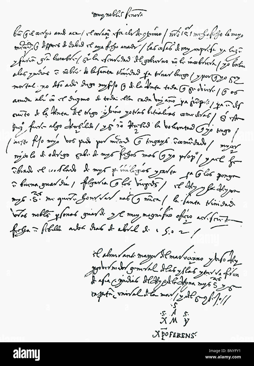 Letter of columbus Cut Out Stock Images & Pictures - Alamy