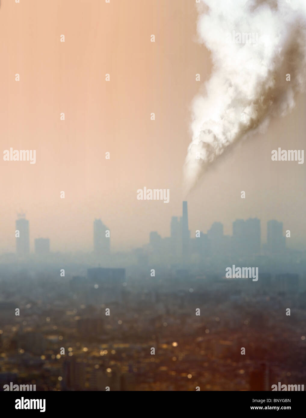 a view of atmospheric air pollution from factory Stock Photo - Alamy