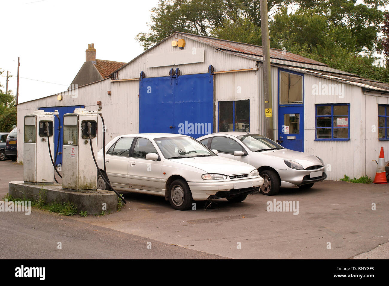 Small rural garage, August 2007 Stock Photo - Alamy
