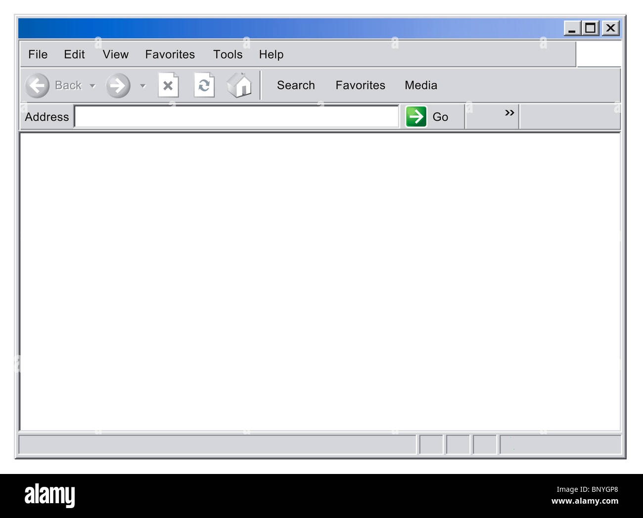 A blank computer internet browser screen Stock Photo - Alamy