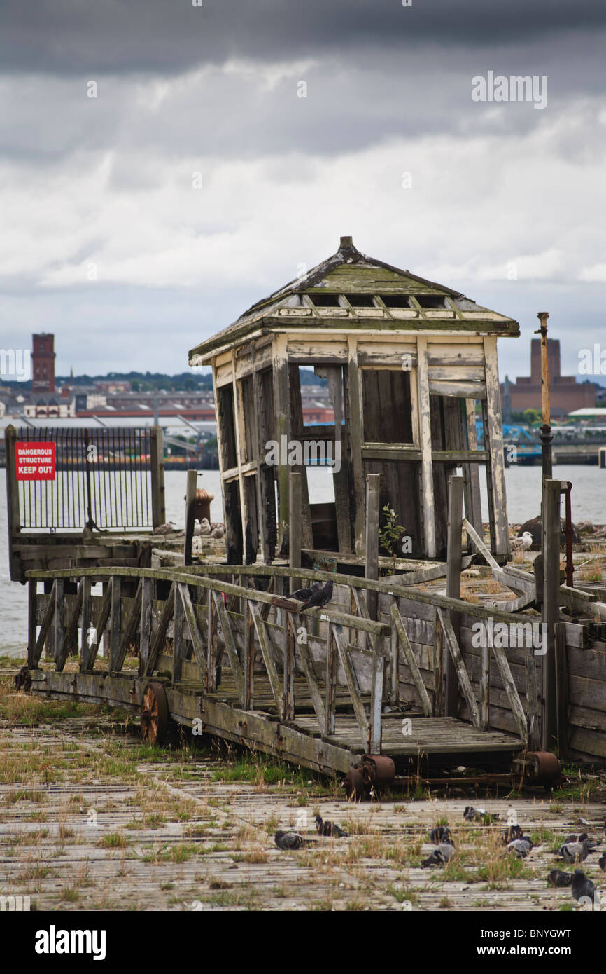 A decaying wooden structure on the waterfront Stock Photo - Alamy