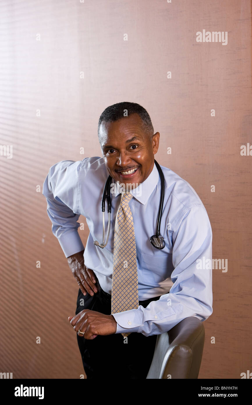 Portrait of middle-aged African American male doctor Stock Photo - Alamy