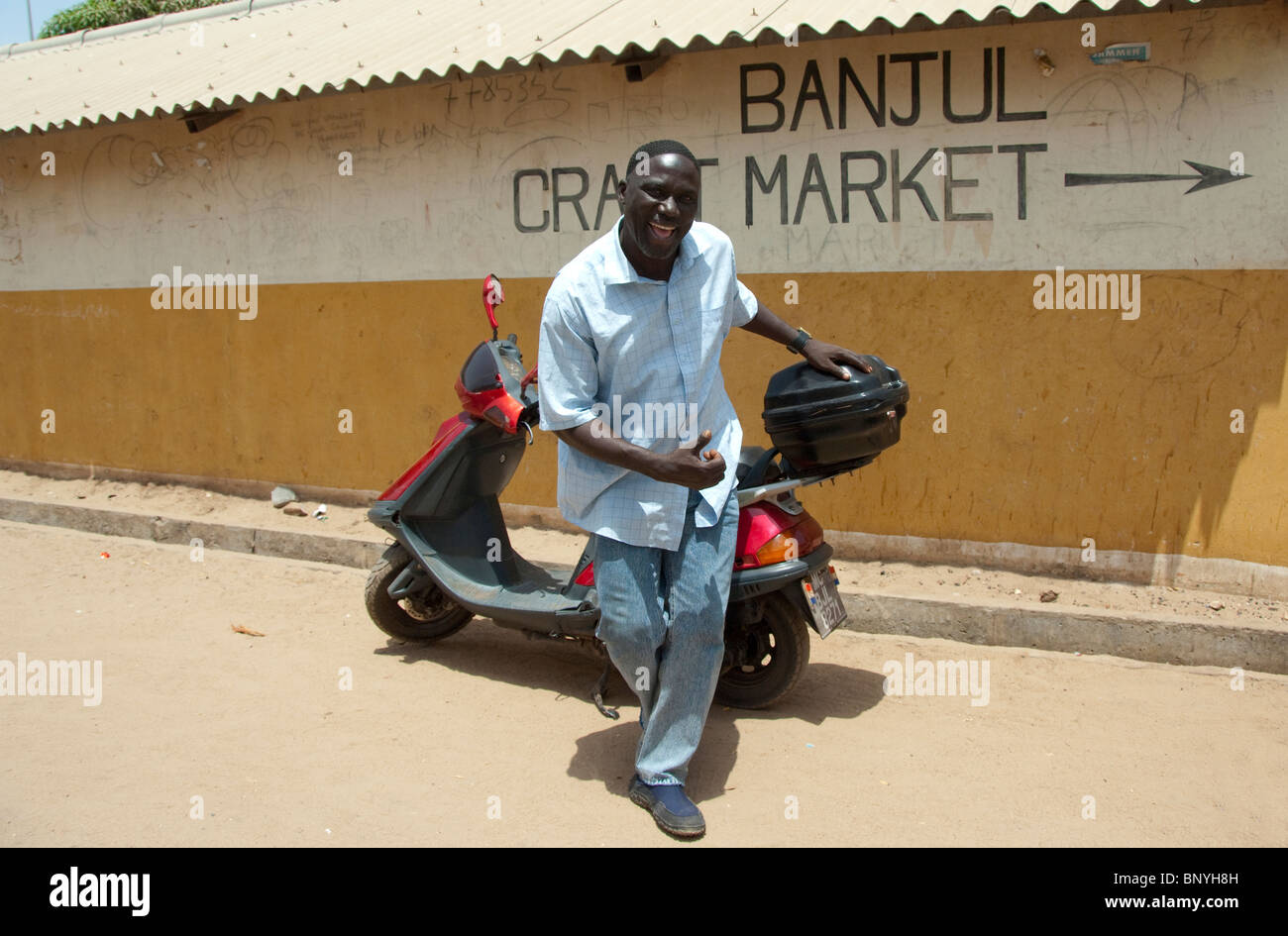 Africa, Gambia. Capital city of Banjul. Royal Albert Market & downtown ...
