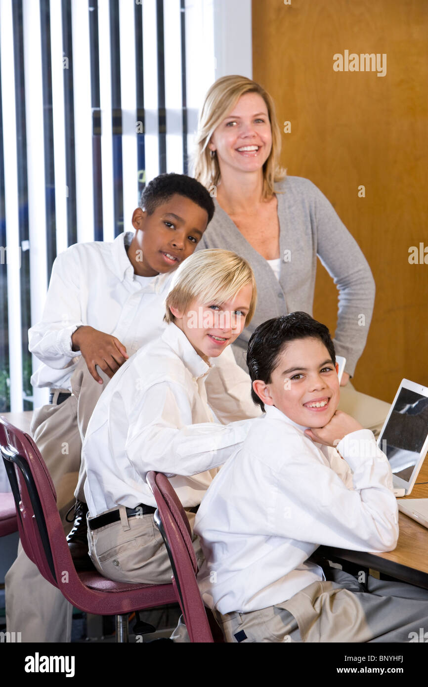 Multicultural classroom uniform hi-res stock photography and images - Alamy