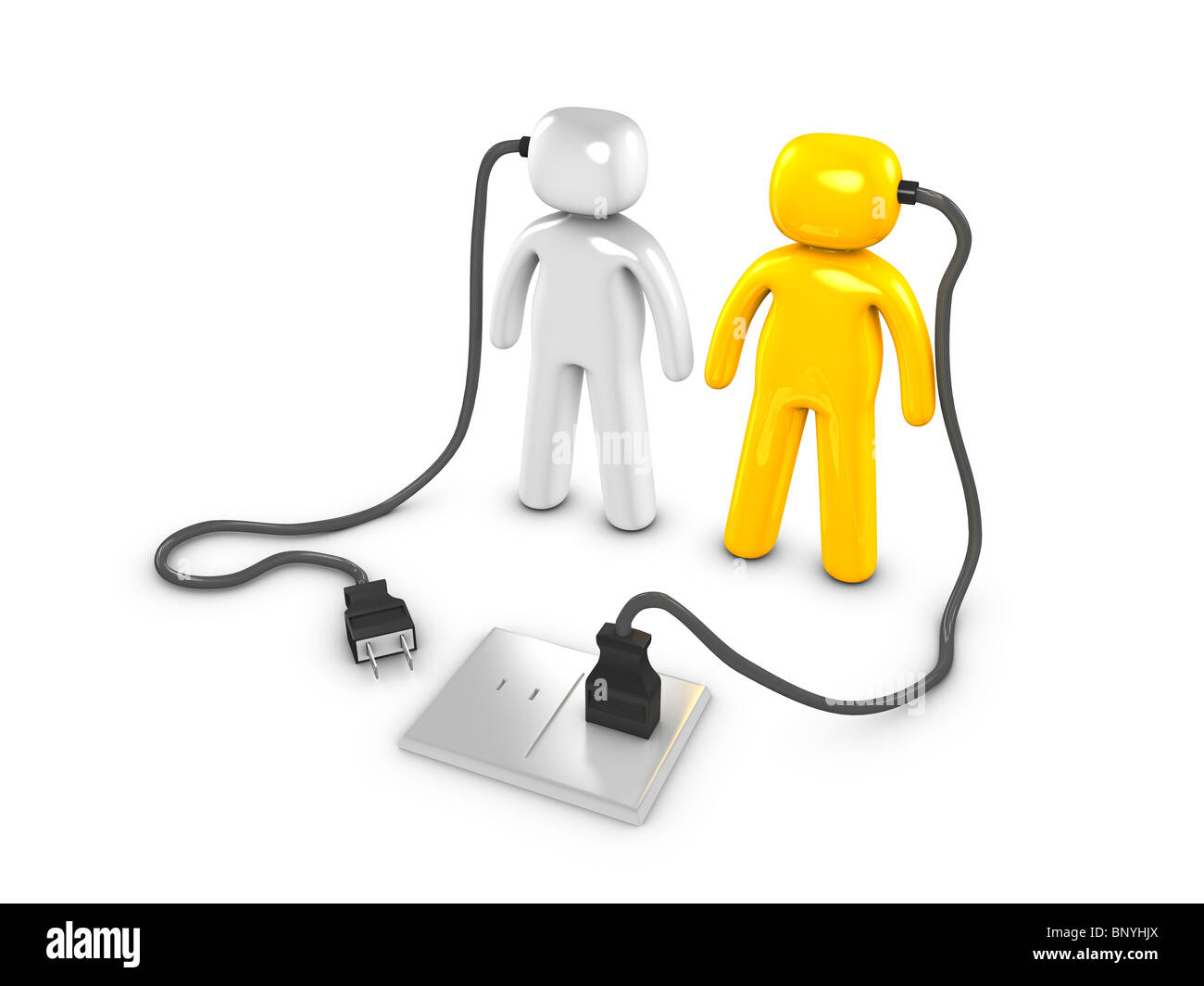 3d image, conceptual people energized Stock Photo - Alamy