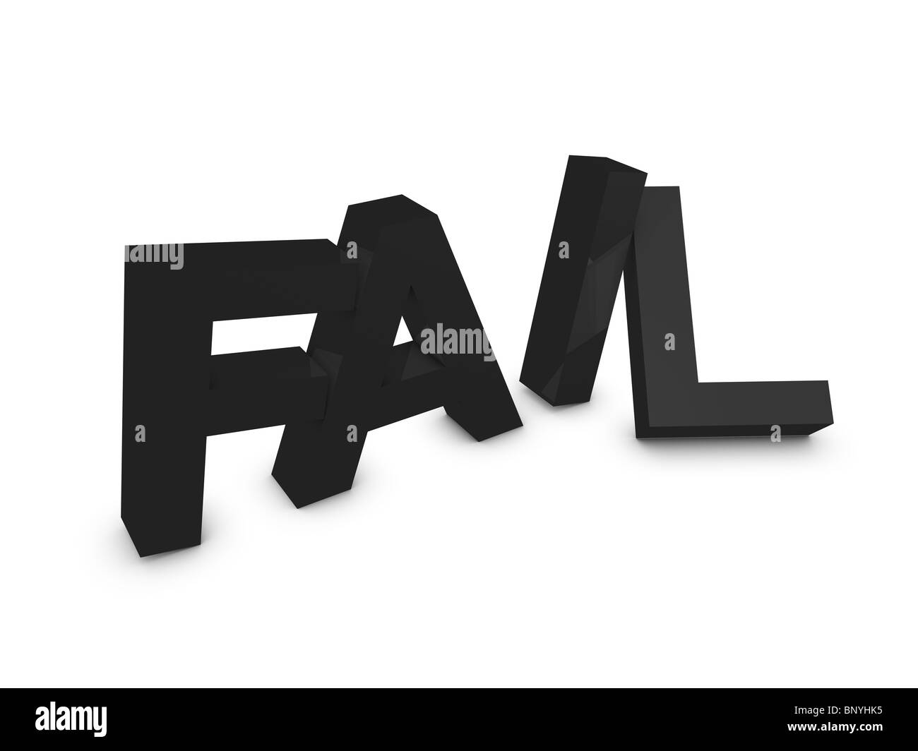 3d image, FAIL 3d text over white background Stock Photo - Alamy