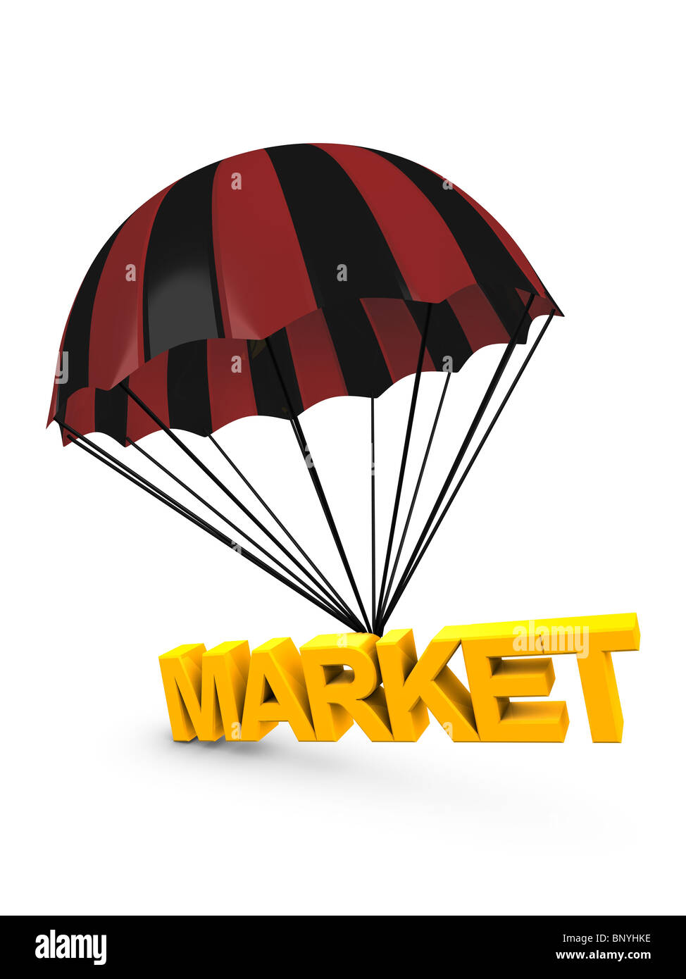 3d image, Falling market concept Stock Photo - Alamy