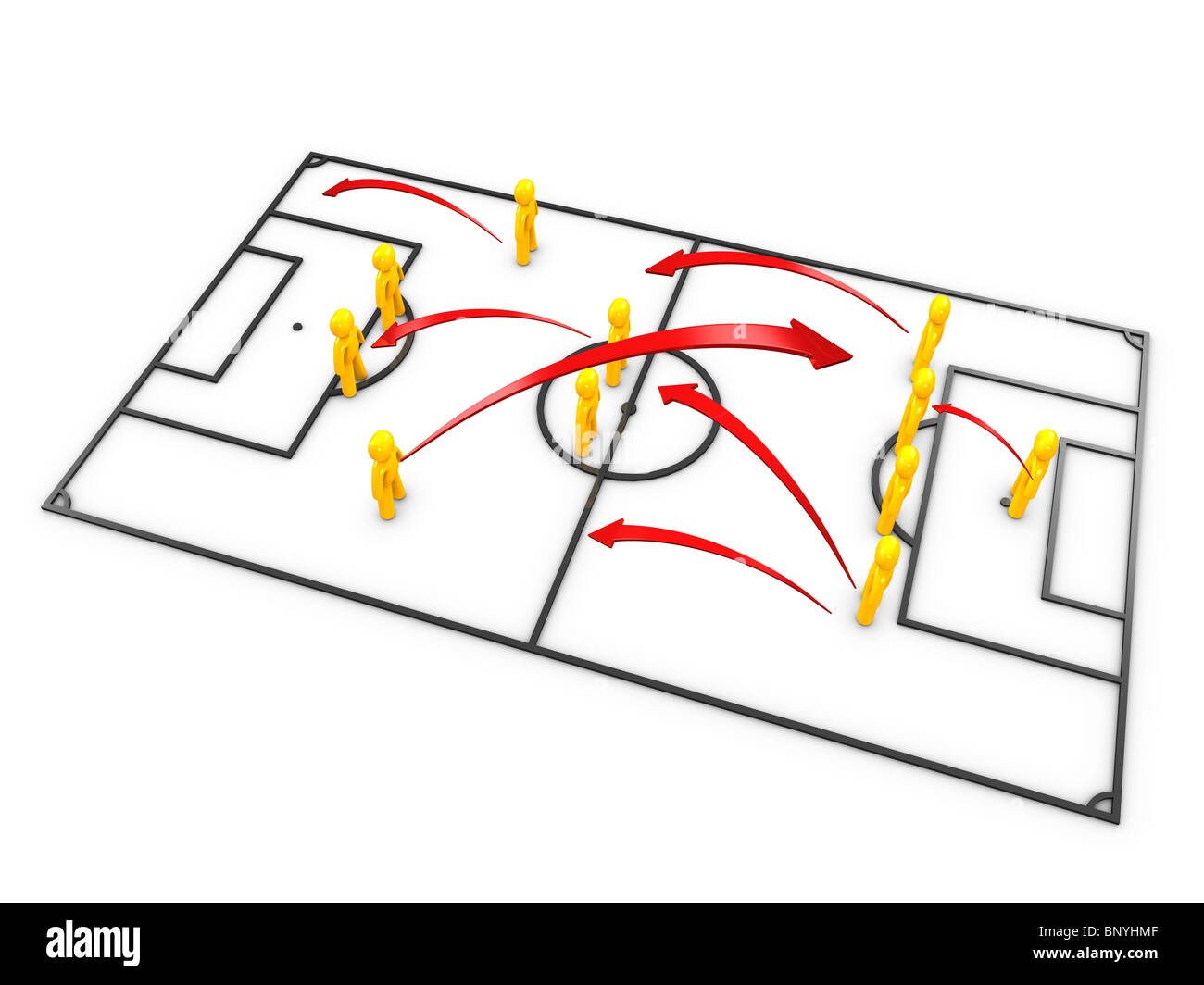 3d image, conceptual football strategy Stock Photo - Alamy