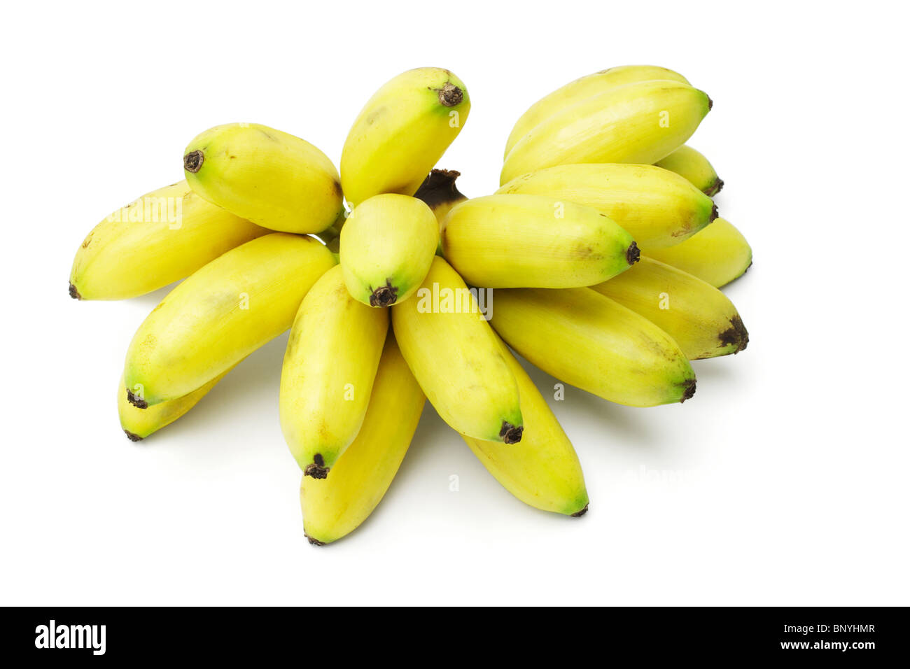 Bunch of fresh yellow bananas on white background Stock Photo - Alamy
