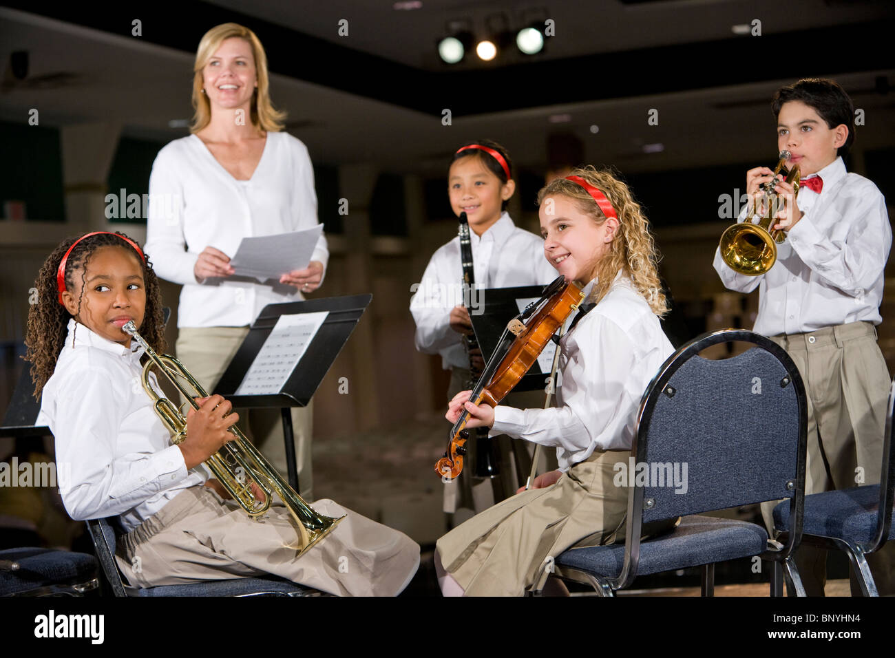 African american children playing instruments hi-res stock photography ...