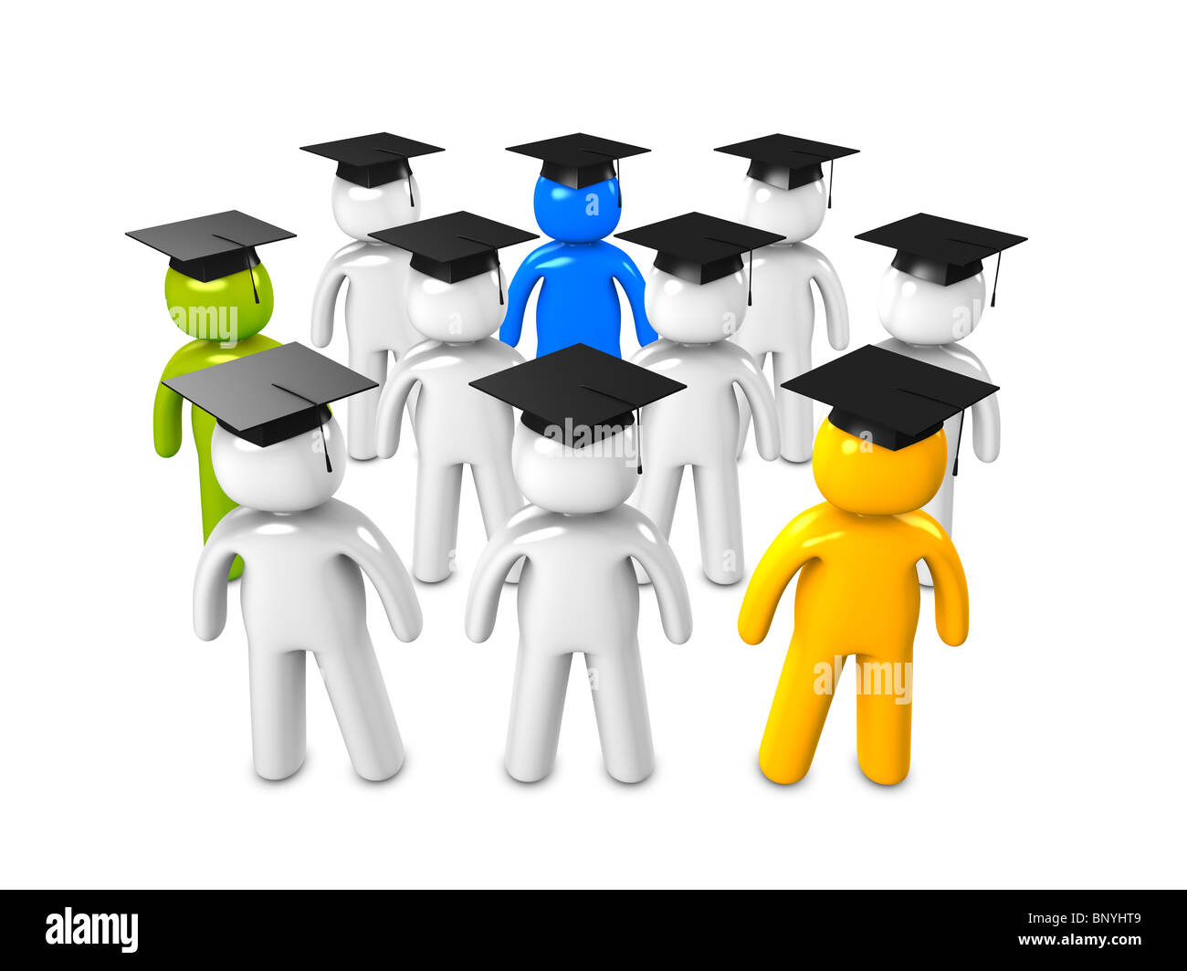 3d image, conceptual, graduate student Stock Photo - Alamy