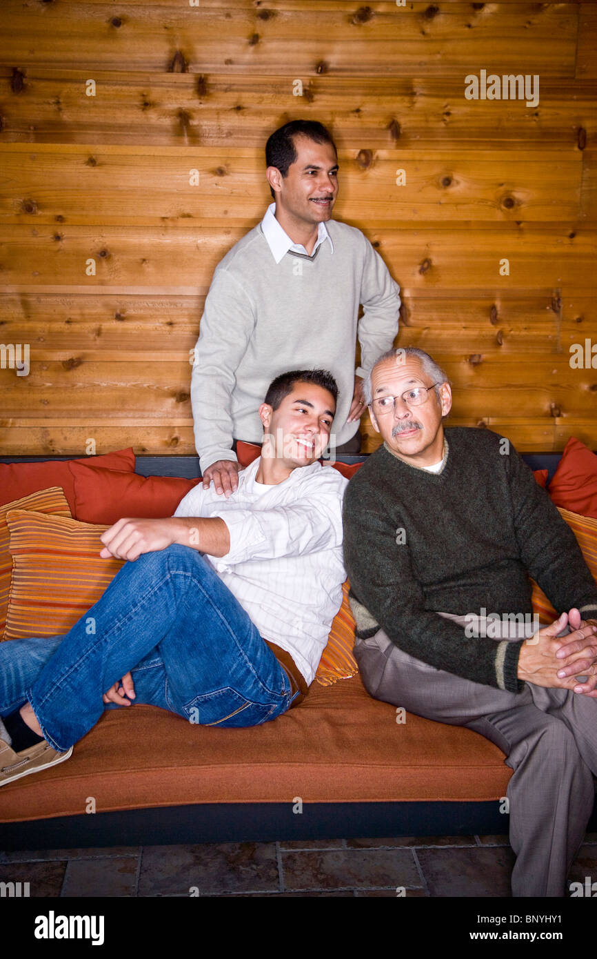 Portrait of three generations Hispanic family Stock Photo - Alamy