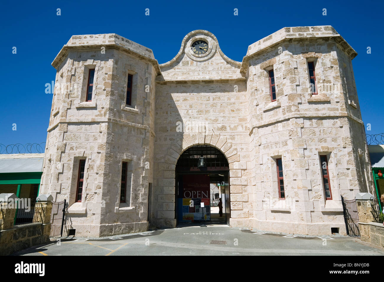 The Old Fremantle Prison, built by convict labour the prison operated ...
