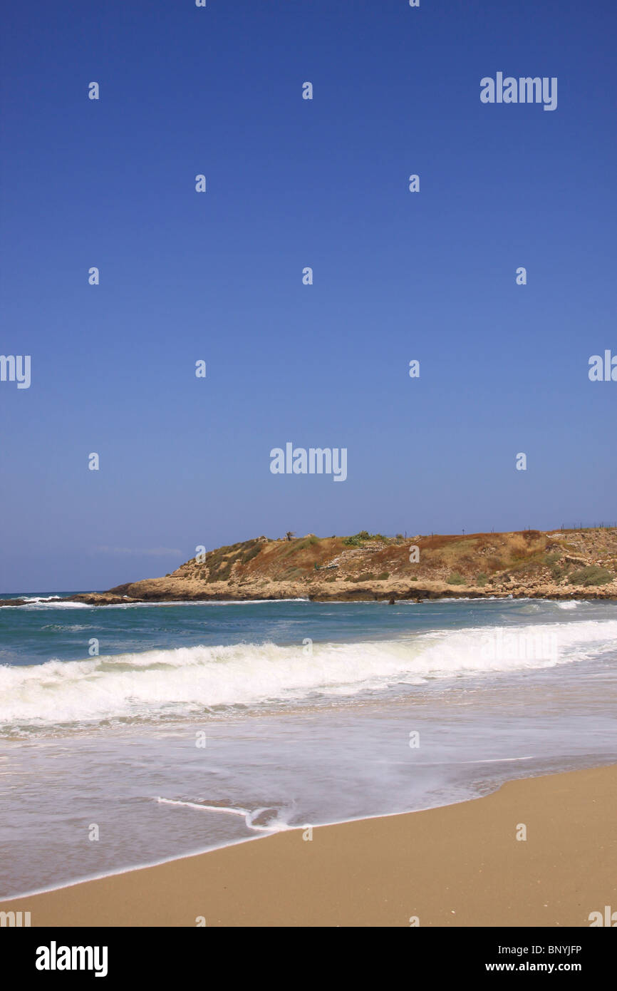 Israel, Carmel Coast, Tel Dor, site of biblical Dor, one of the largest ...