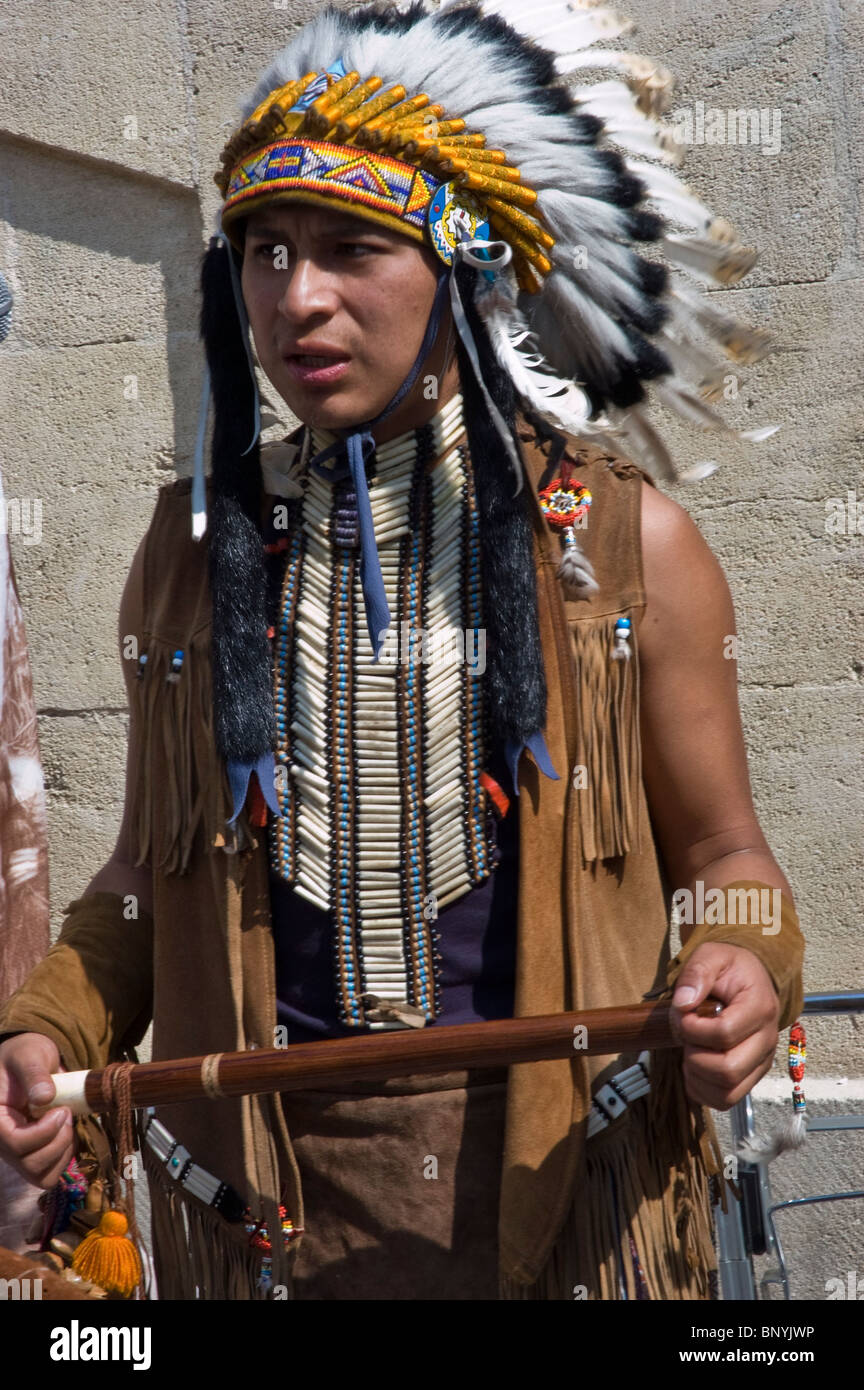 Arles, France, Portrait Man, in Costume, South American Indians ...