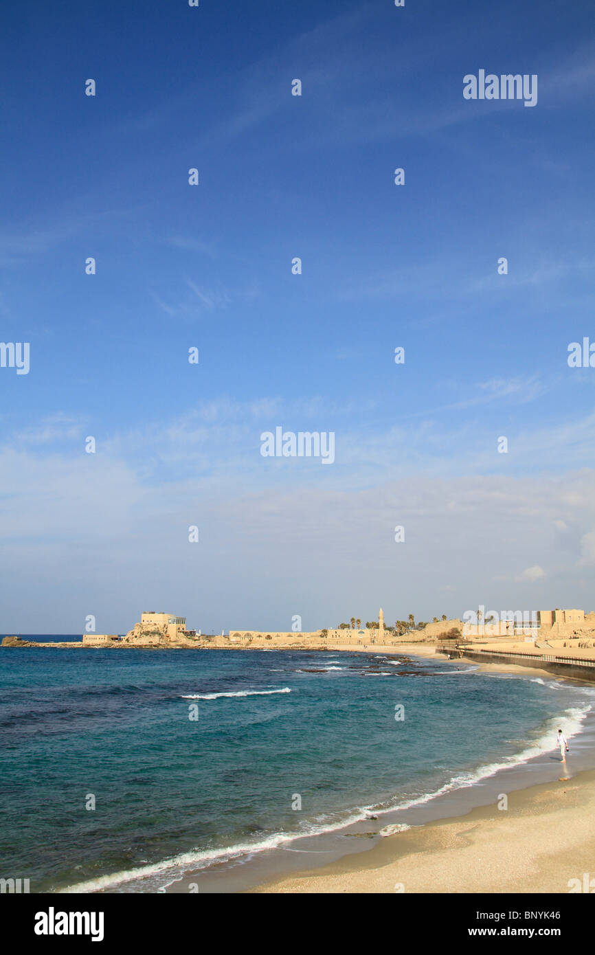 Israel, Sharon region, a view of Caesarea Stock Photo - Alamy