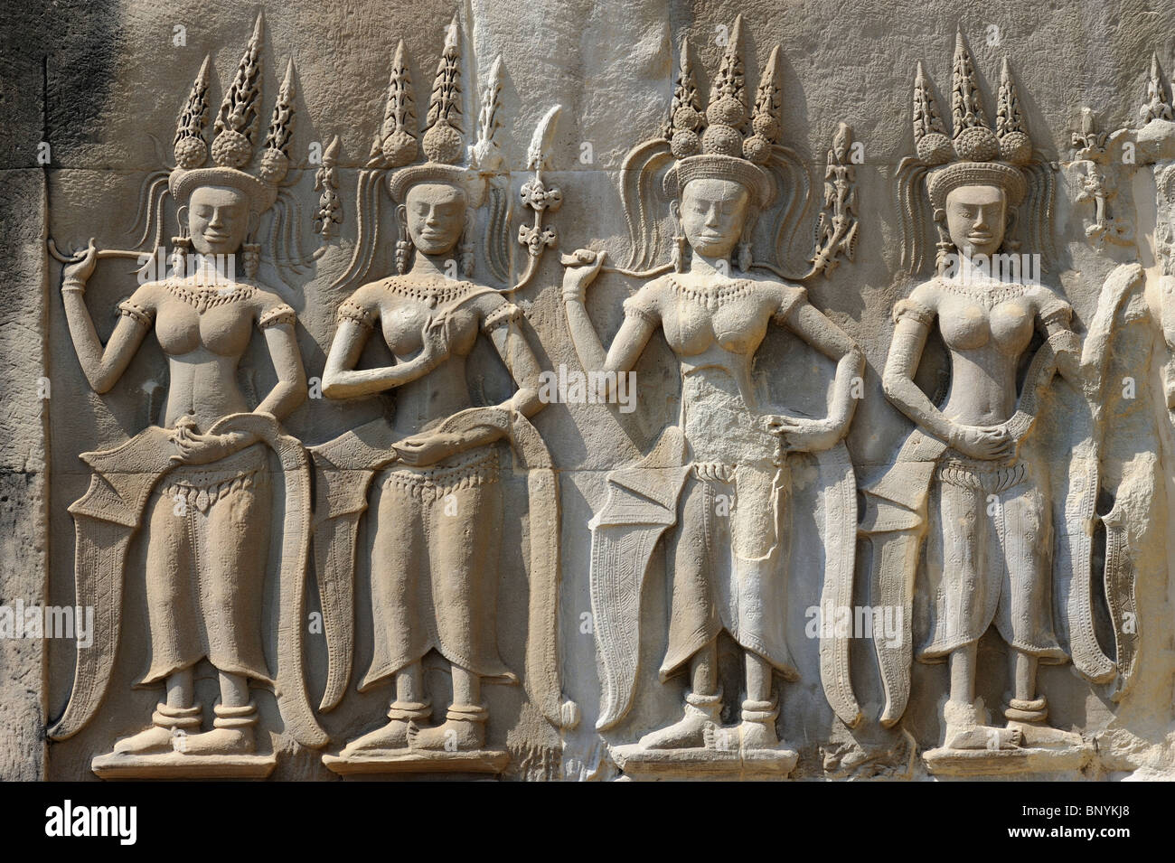 Cambodia Angkor Apsara on the wall of Angkor wat Stock Photo - Alamy