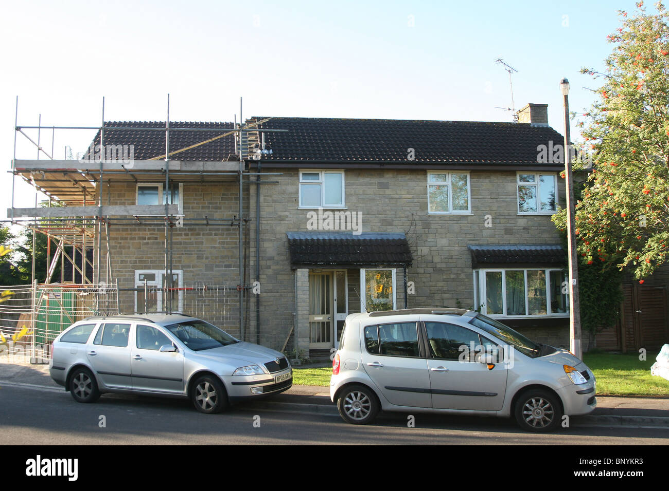 Extension in progress on a domestic house Stock Photo - Alamy
