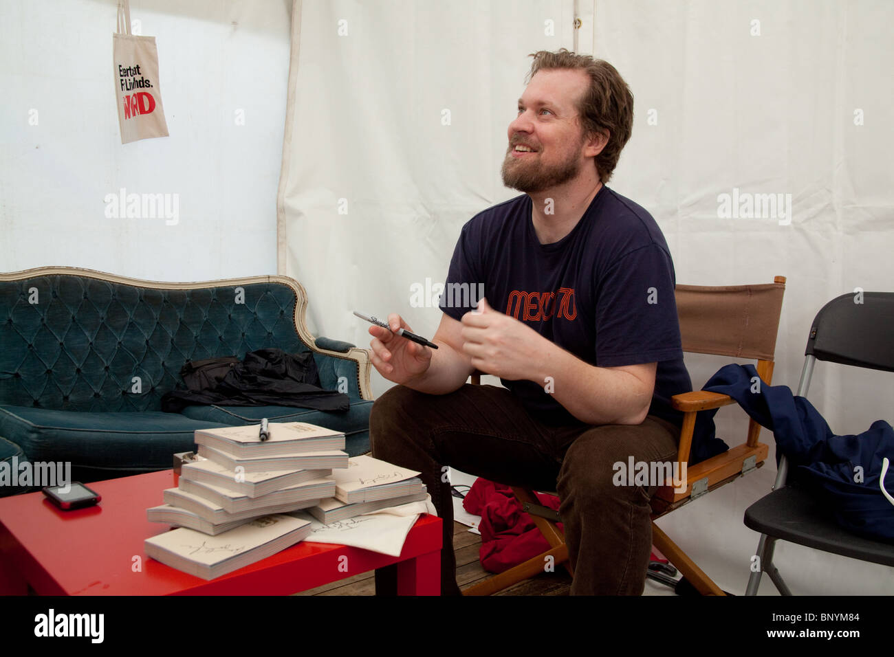 American singer-songwriter John Grant backstage at the Latitude ...