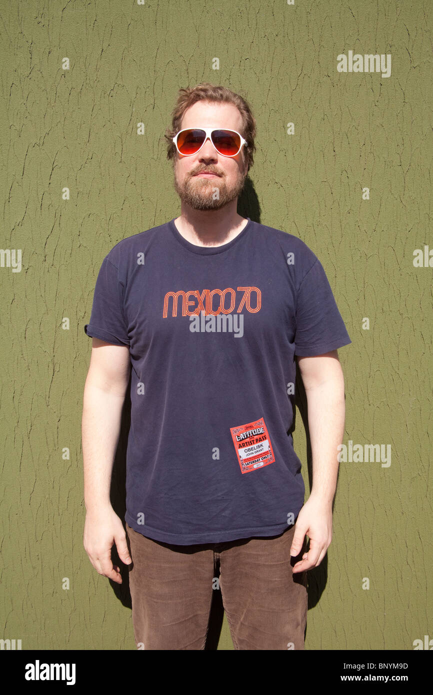 American singer-songwriter John Grant backstage at the Latitude ...