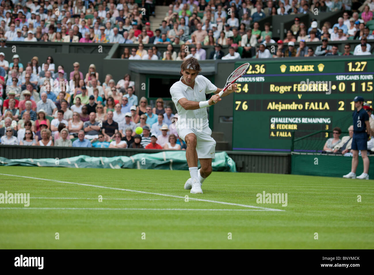 The Wimbledon Tennis Championships 2010 Roger Federer Stock Photo - Alamy