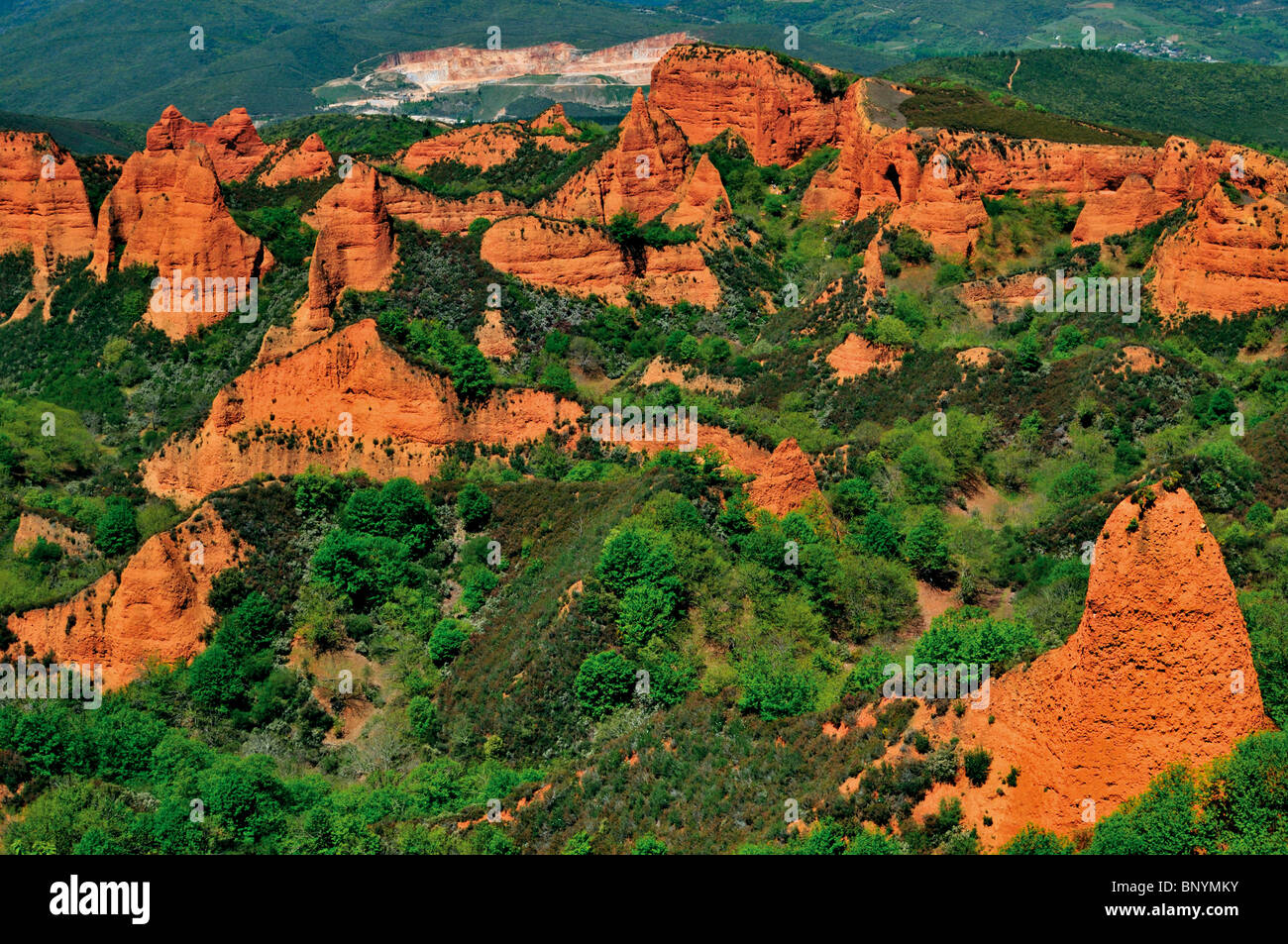 Spain, Castilla-Leon: Landscape of the Las Médulas Stock Photo - Alamy
